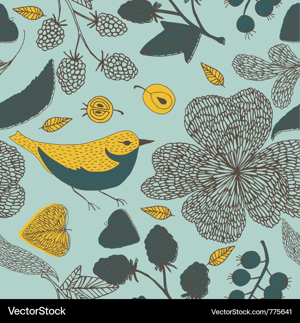 Bird nature background Royalty Free Vector Image