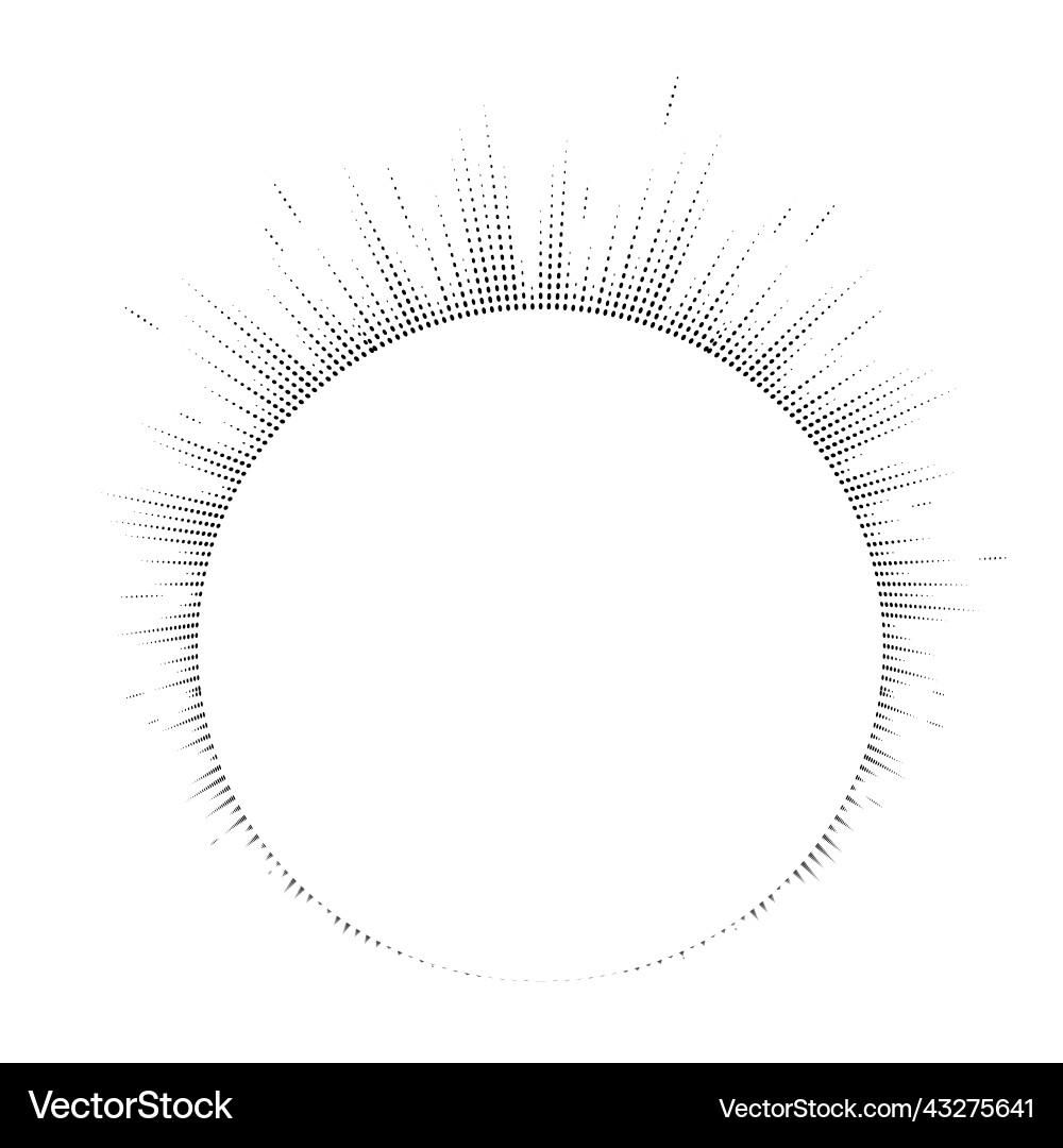 Bursting rays sunburst frame abstract equalizer Vector Image