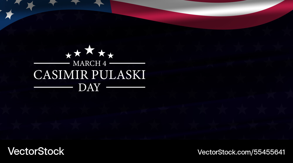 Commemorating casimir pulaski day a tribute Vector Image