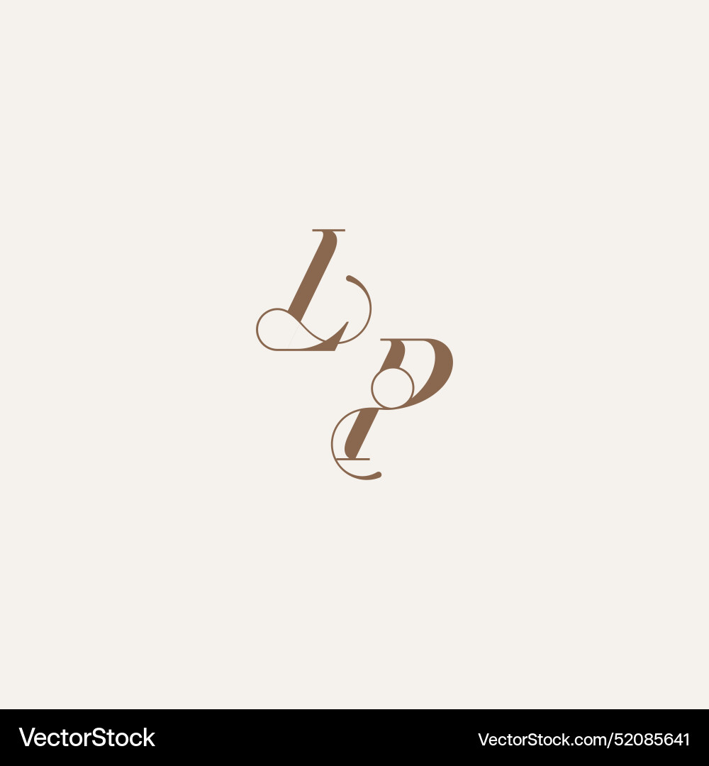 Initial monogram logo wedding concept design Vector Image