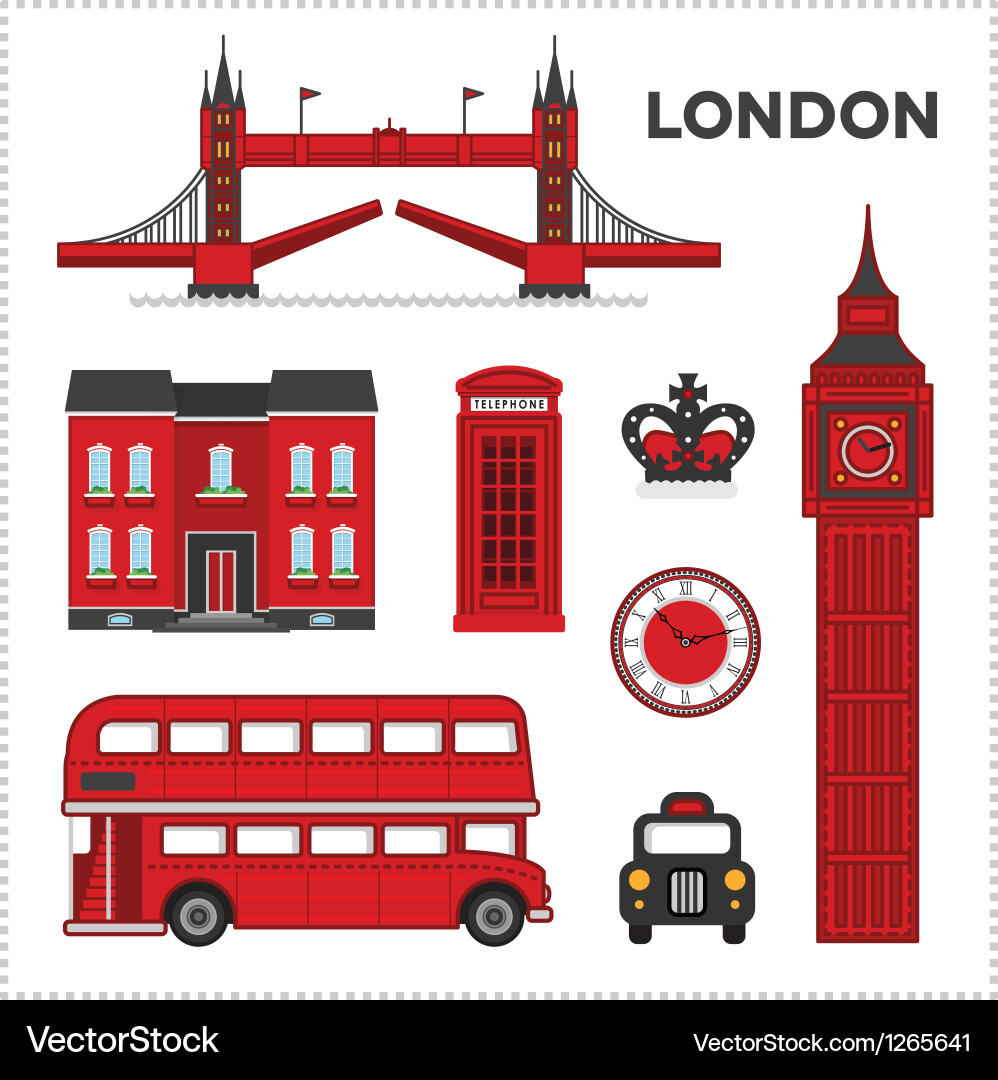 London set Royalty Free Vector Image - VectorStock