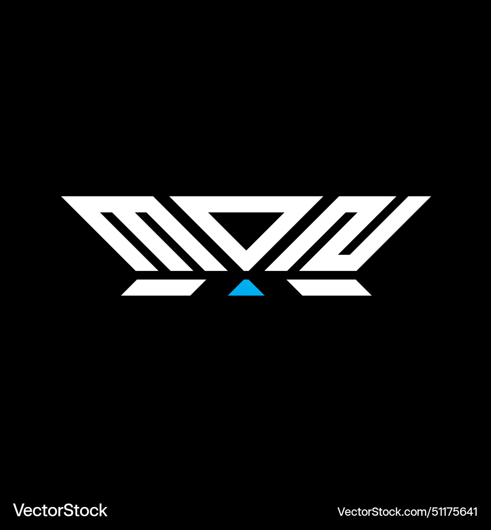 Mon letter logo design mon simple and modern logo Vector Image