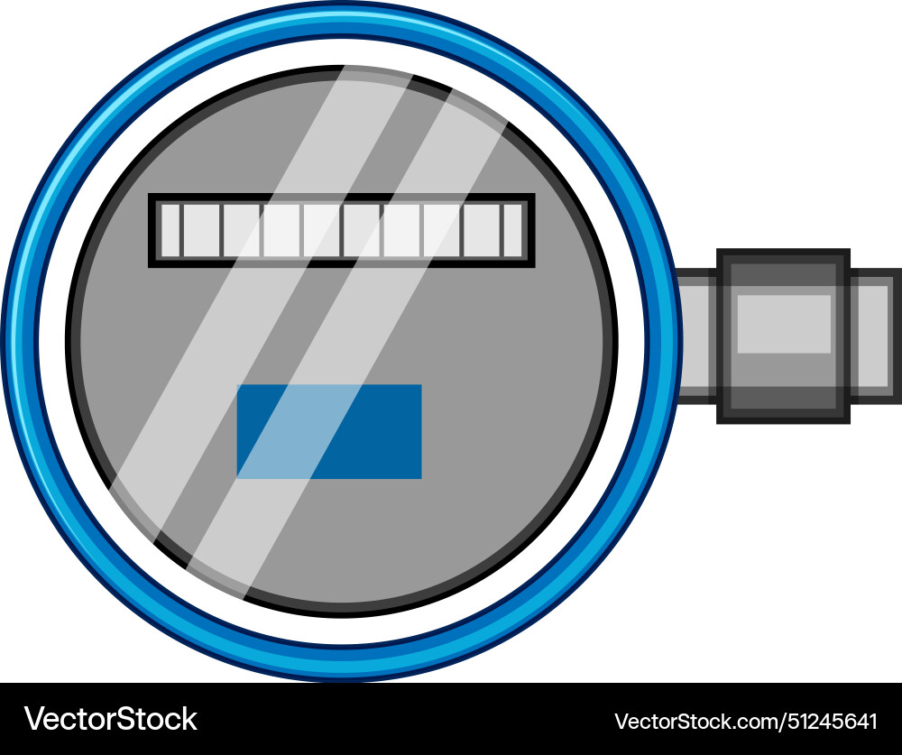 Supply water gas meter cartoon Royalty Free Vector Image