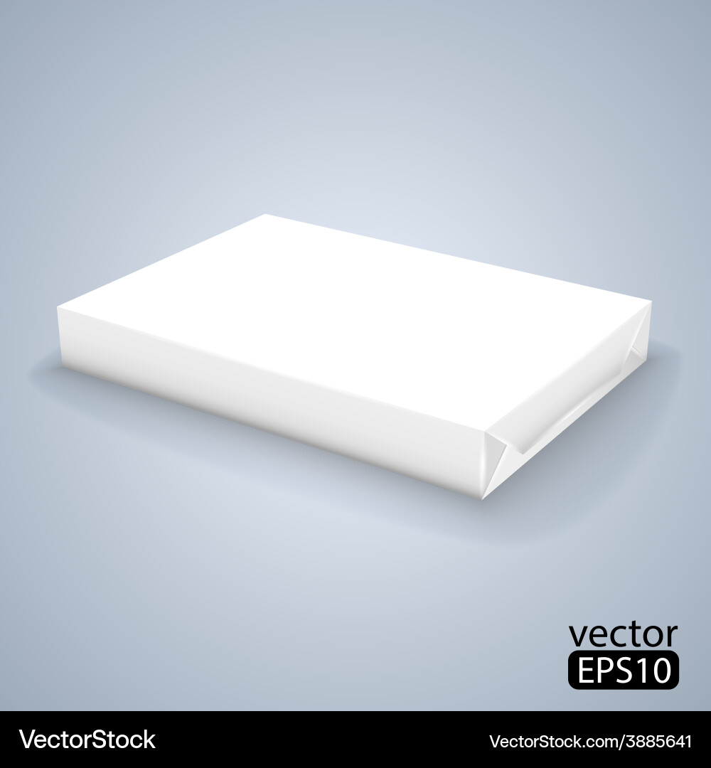 White wrap box package Royalty Free Vector Image
