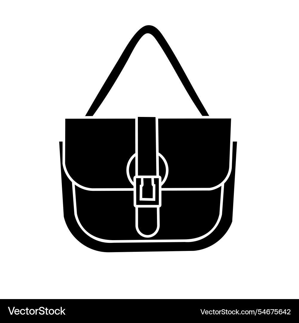 Black sling bag silhouette Royalty Free Vector Image