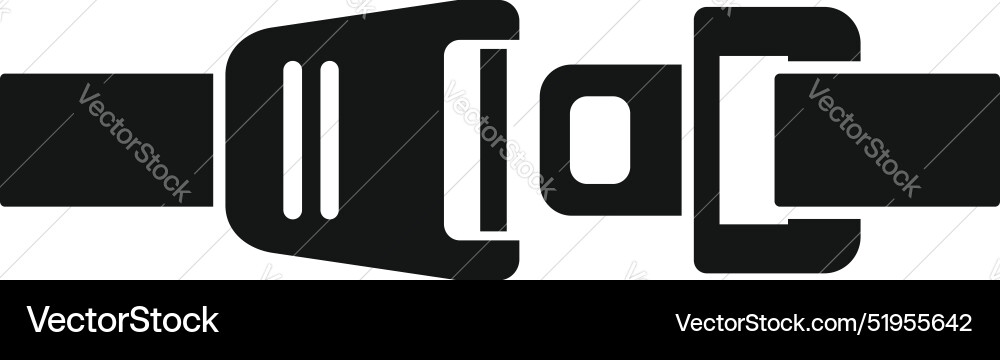 Car safety belt buckle icon representing secure Vector Image