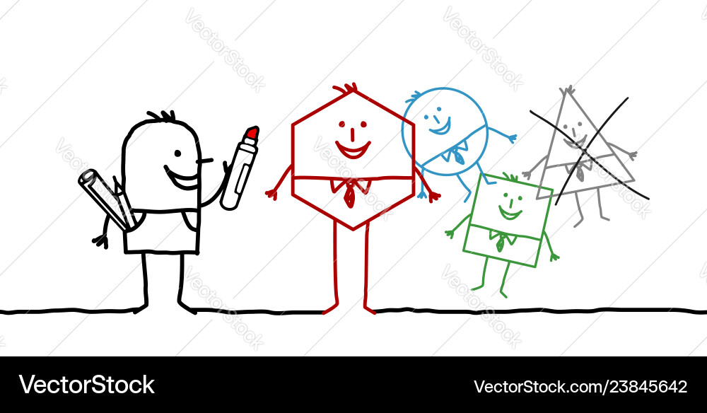 Cartoon working designer Royalty Free Vector Image