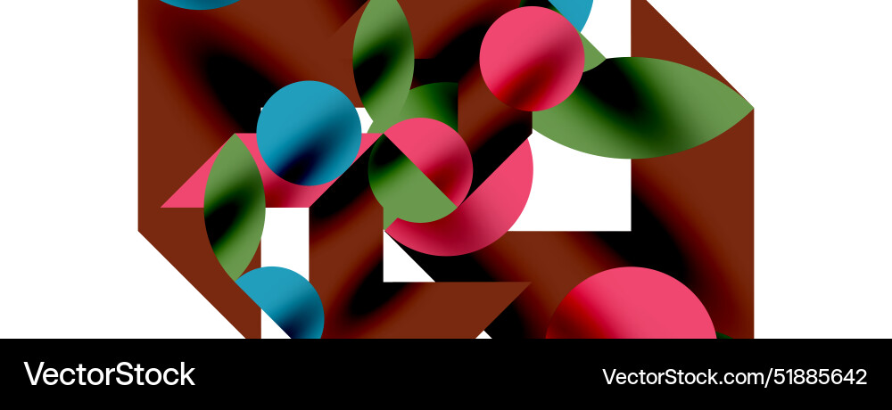 Circle pattern round elements with lines Vector Image