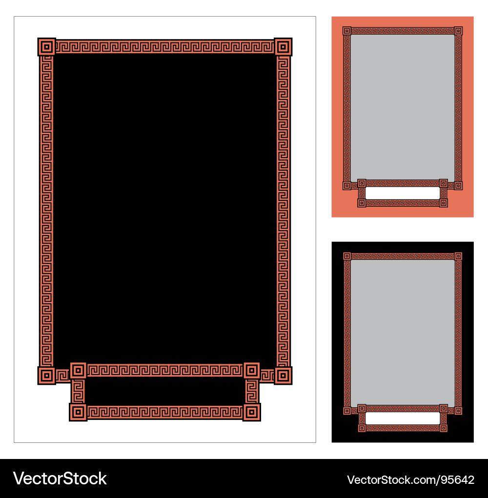 Greek frame Royalty Free Vector Image - VectorStock
