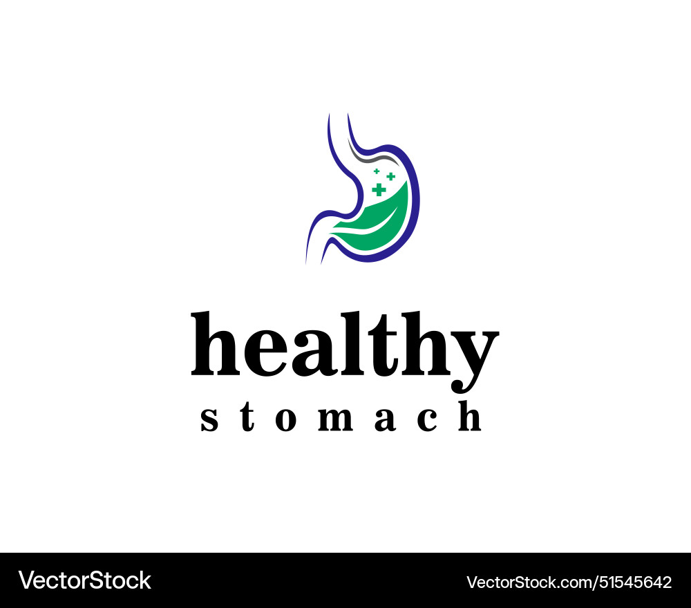 Healthy stomach logo Royalty Free Vector Image