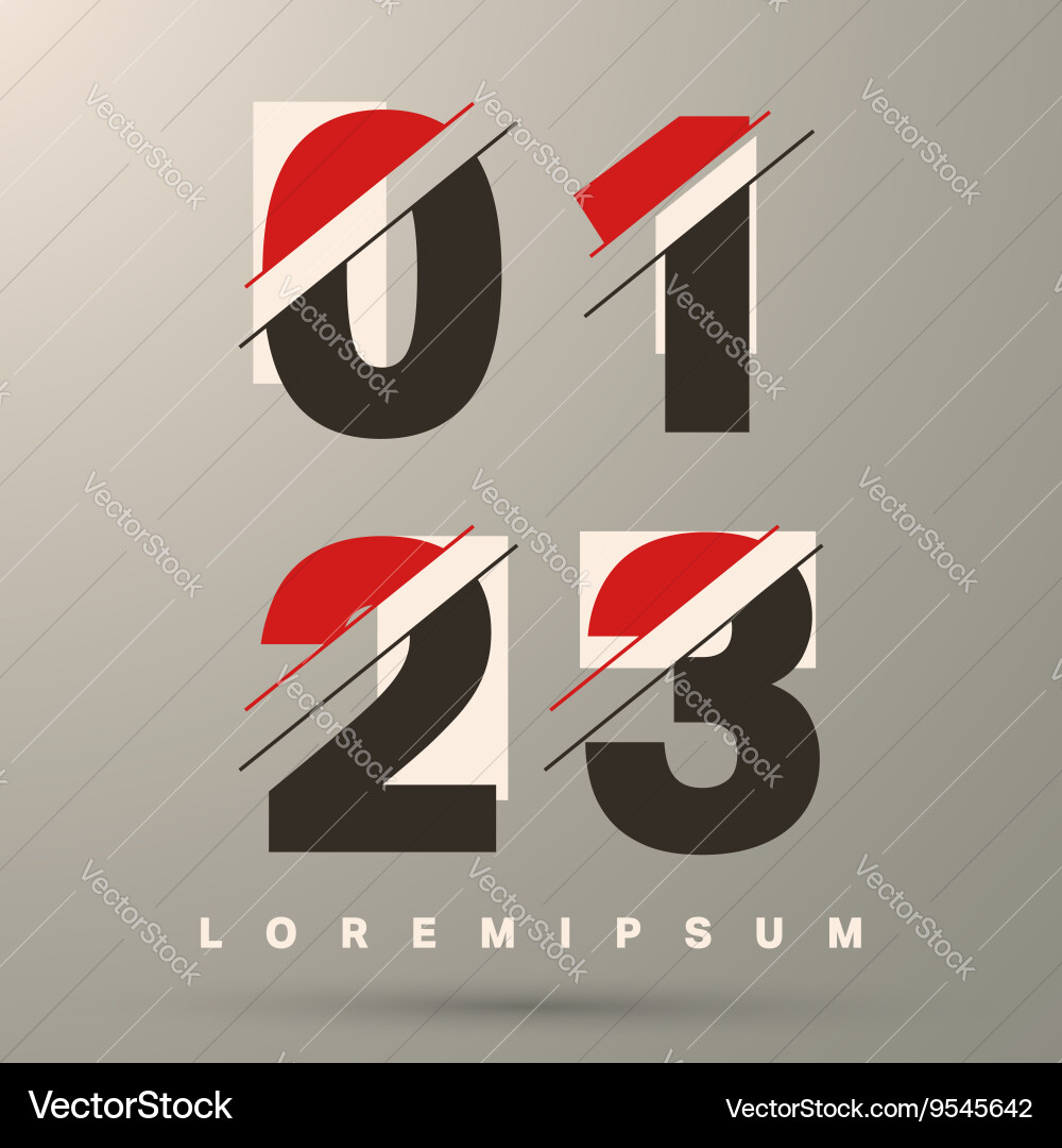 Lettering font template Royalty Free Vector Image