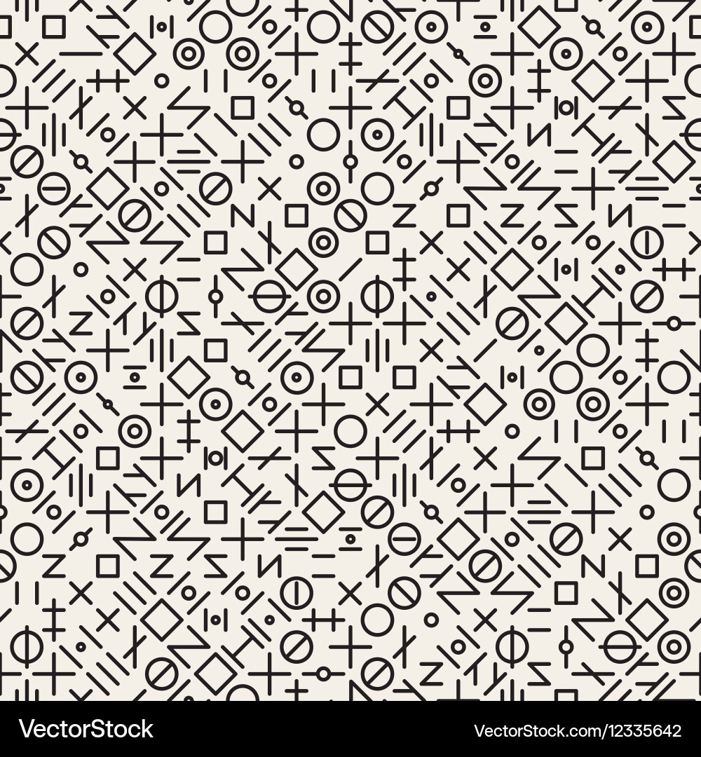 Seamless black and white geometric random Vector Image