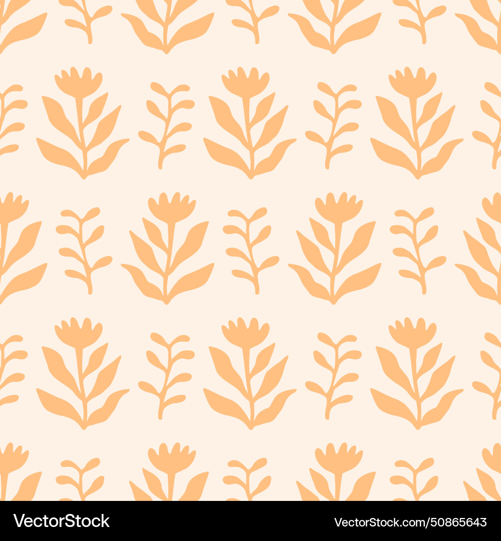 Abstract botanical floral seamless pattern Vector Image