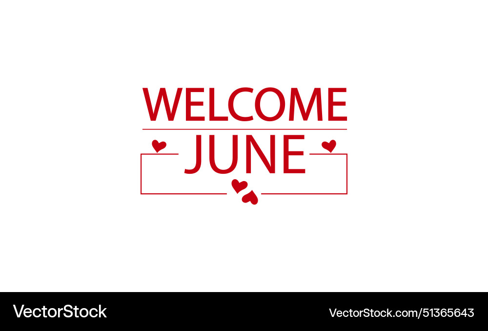 Chic and trend welcoming june with stylish Vector Image