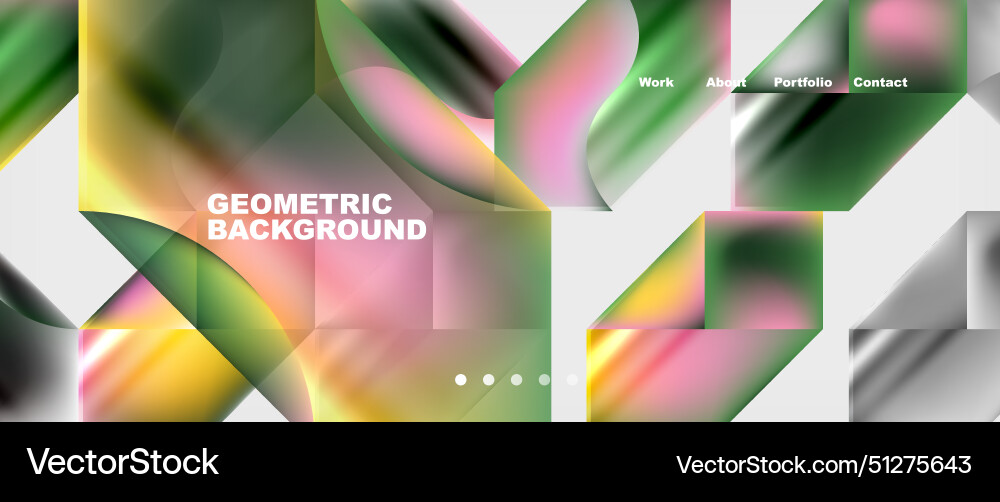 Colorful gradients with abstract geometric shapes Vector Image