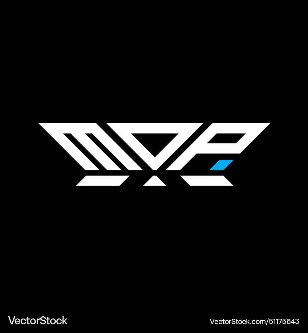Mop letter logo design mop simple and modern logo Vector Image