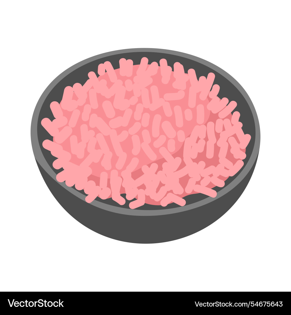Pink rice fried Royalty Free Vector Image - VectorStock