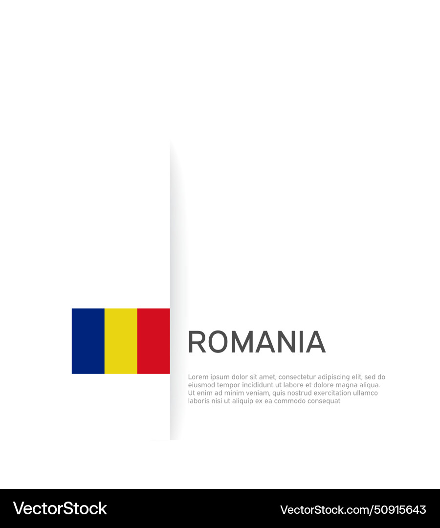 Romania flag background state patriotic romanian Vector Image