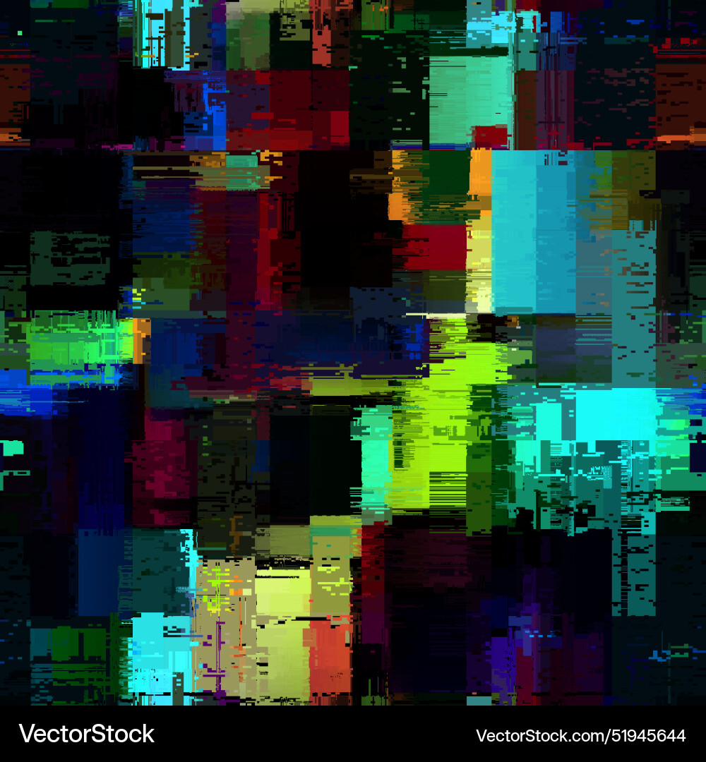 Creative glitch texture seamless pattern Vector Image