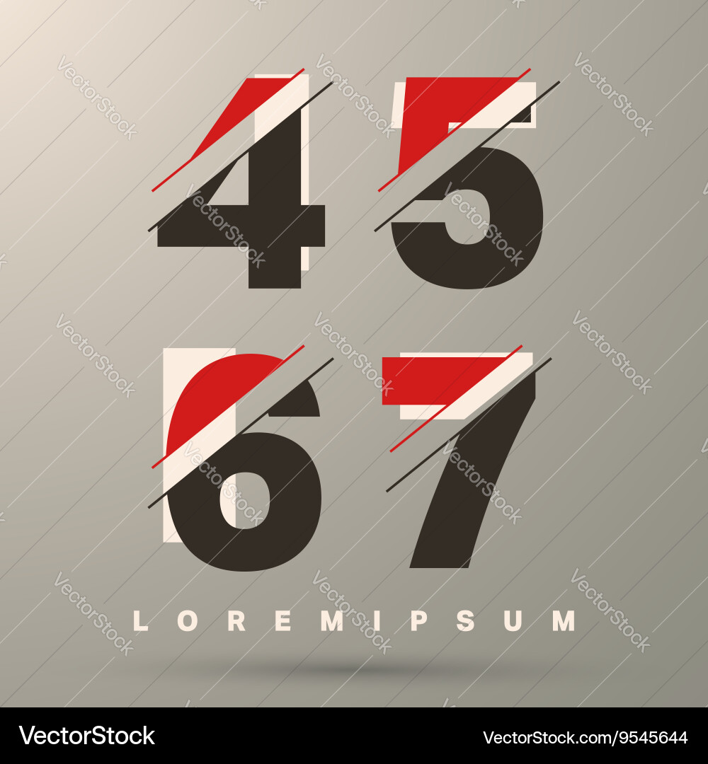 Lettering font template Royalty Free Vector Image