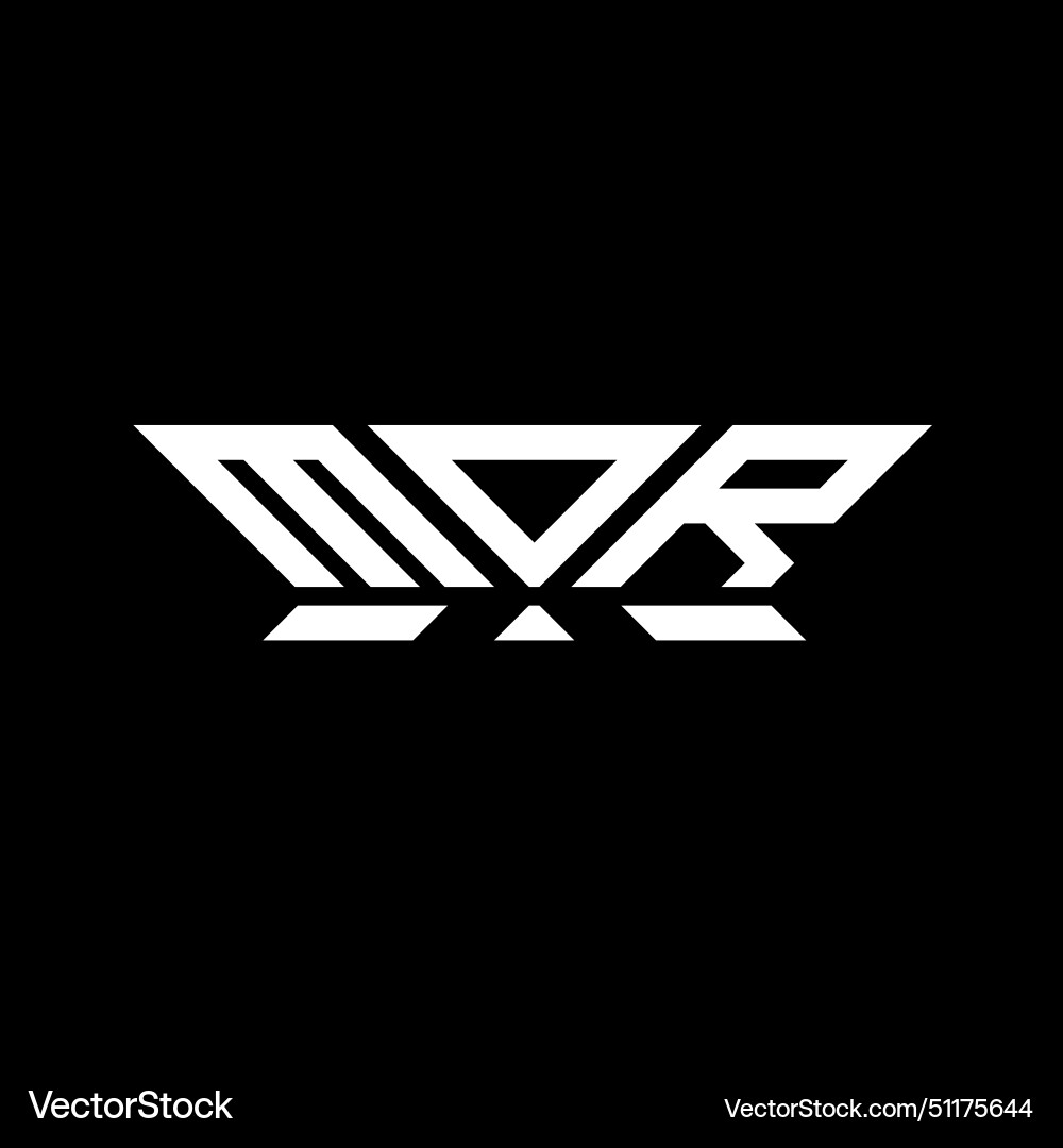 Mor letter logo design mor simple and modern logo Vector Image