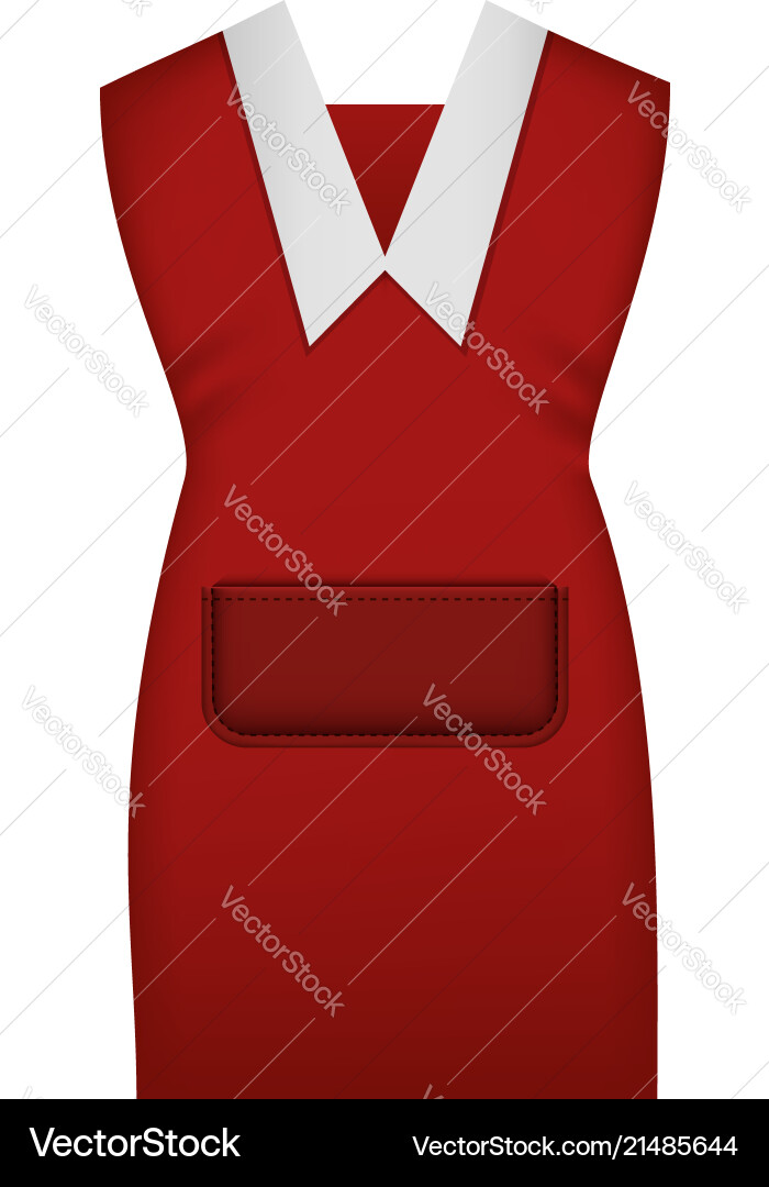 Red work uniform mockup realistic style Royalty Free Vector