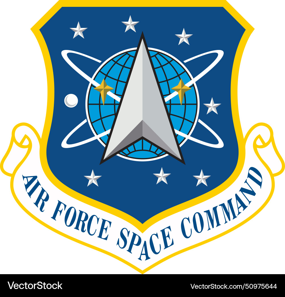 US Space Command Emblem Royalty Free Vector Image