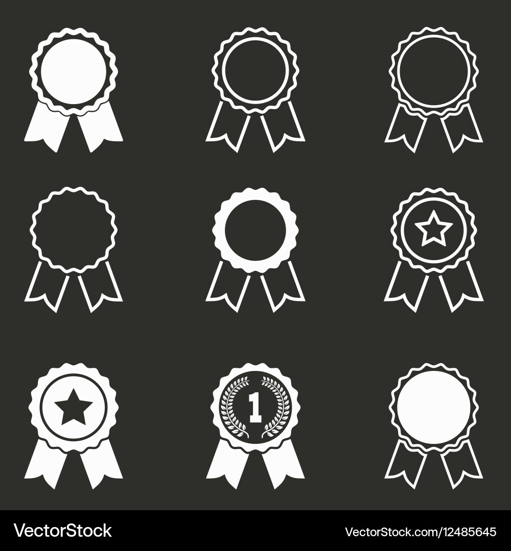 Award icon set Royalty Free Vector Image - VectorStock