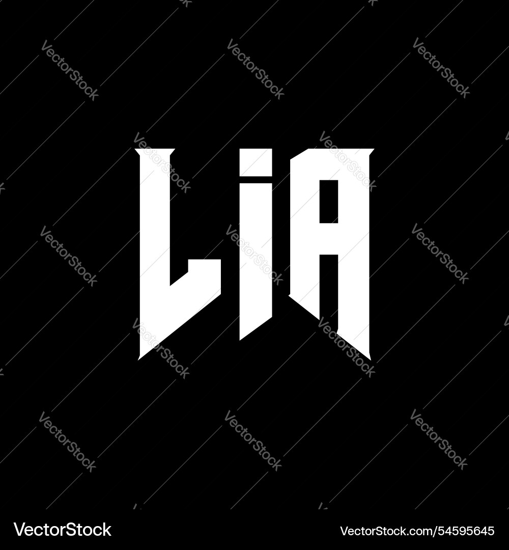 Lia letter logo design for technology company Vector Image