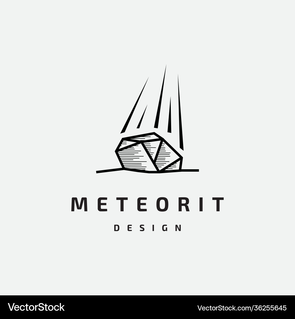 Meteorite logo design Royalty Free Vector Image