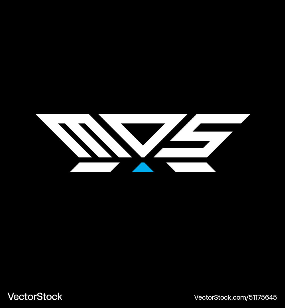 Mos letter logo design mos simple and modern logo Vector Image