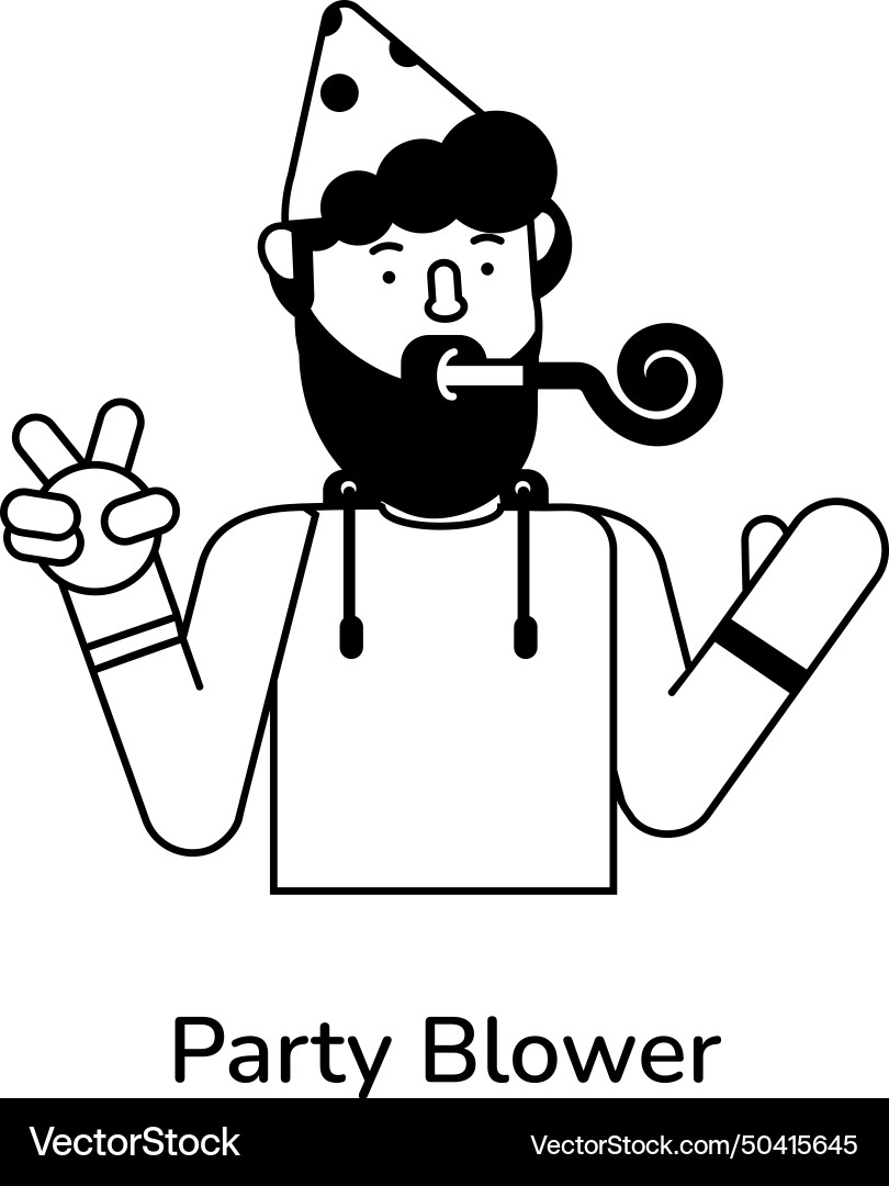 Party blower Royalty Free Vector Image - VectorStock