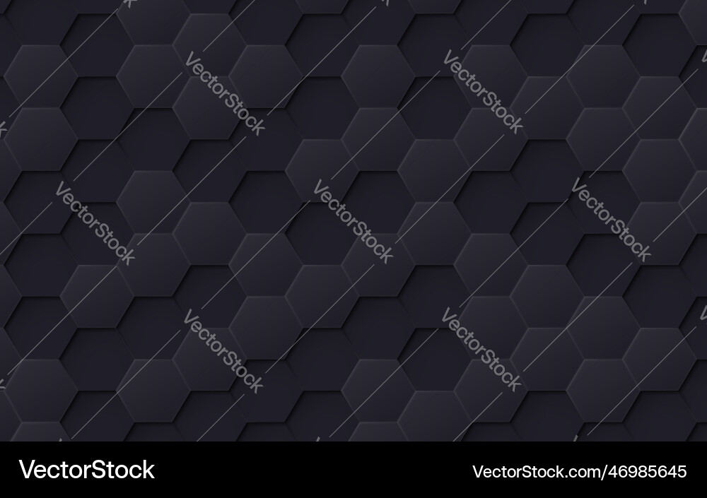 Random shifted black honeycomb hexagon background Vector Image