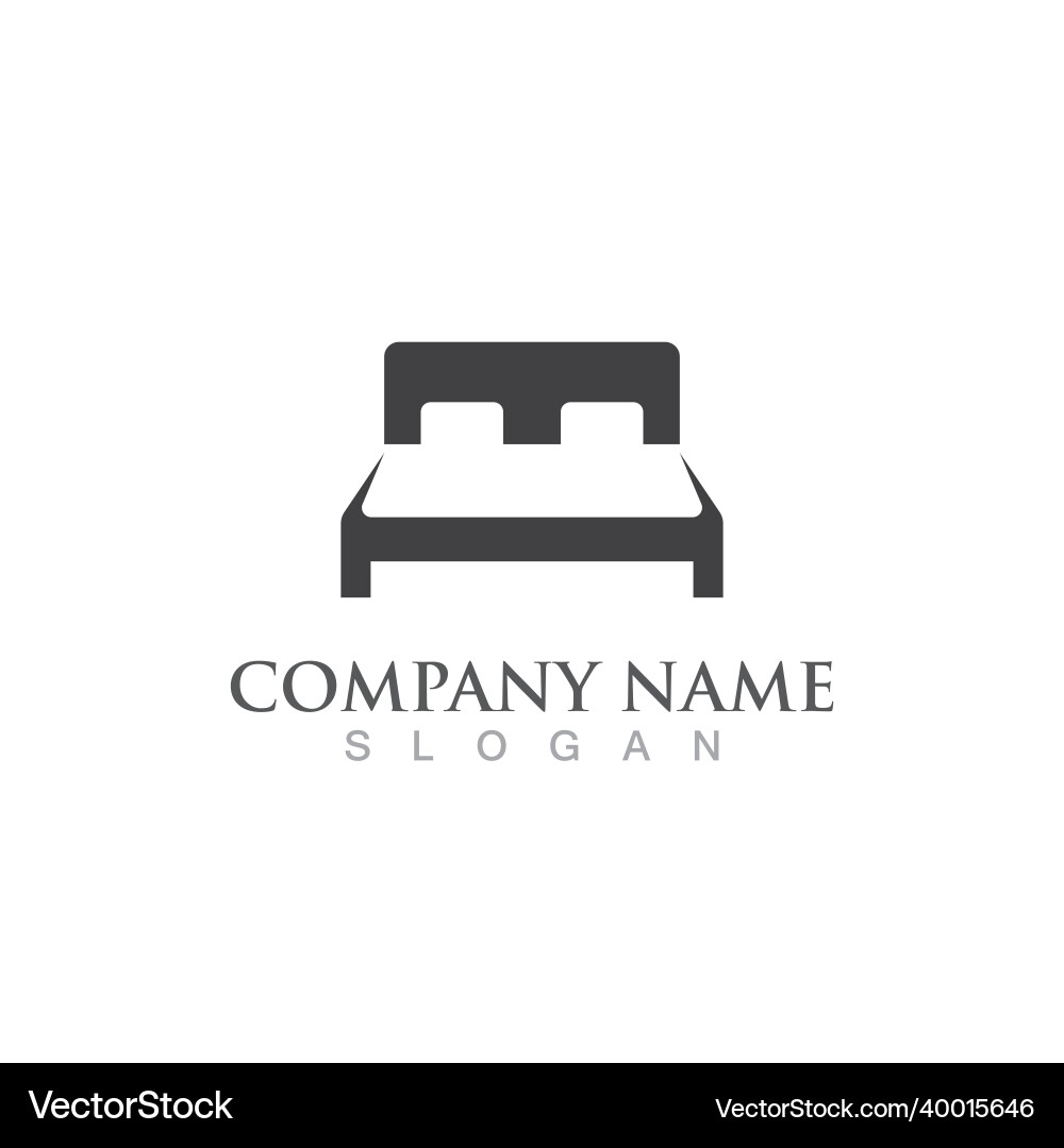 Bed logo and symbol Royalty Free Vector Image - VectorStock