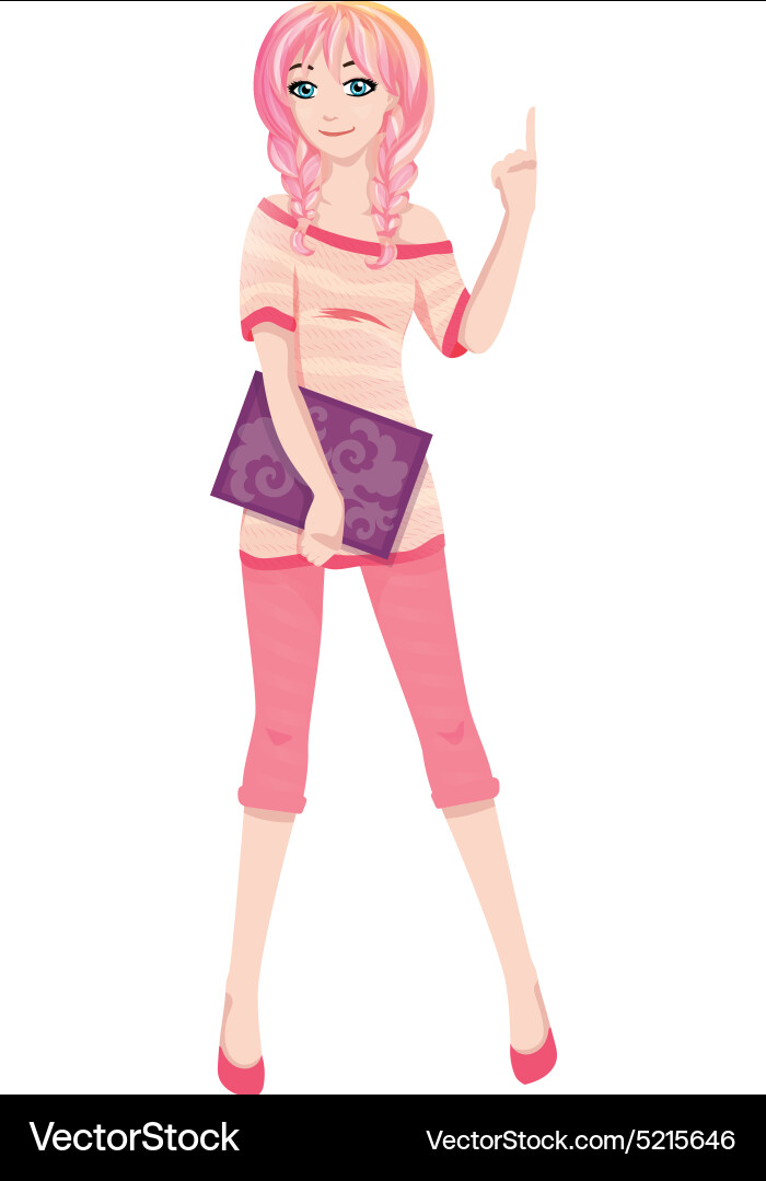 Cute girl Royalty Free Vector Image - VectorStock