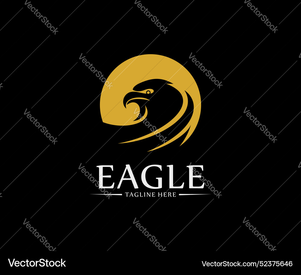 Eagle bird logo design concept template Royalty Free Vector