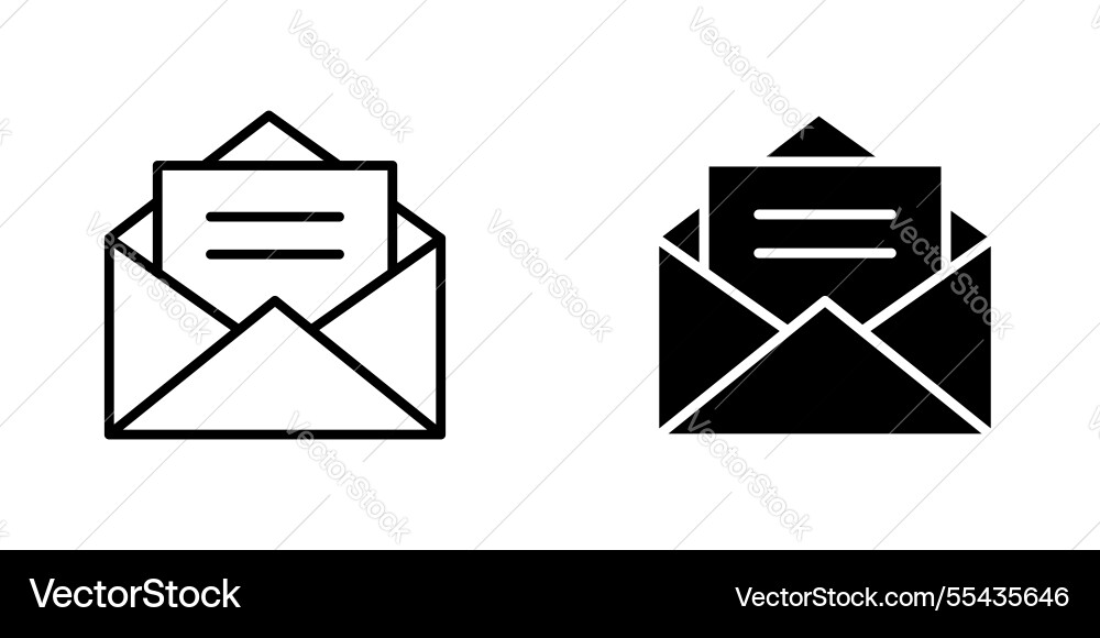 Öffne offene Icons dünne Linien Designs Vektorbild