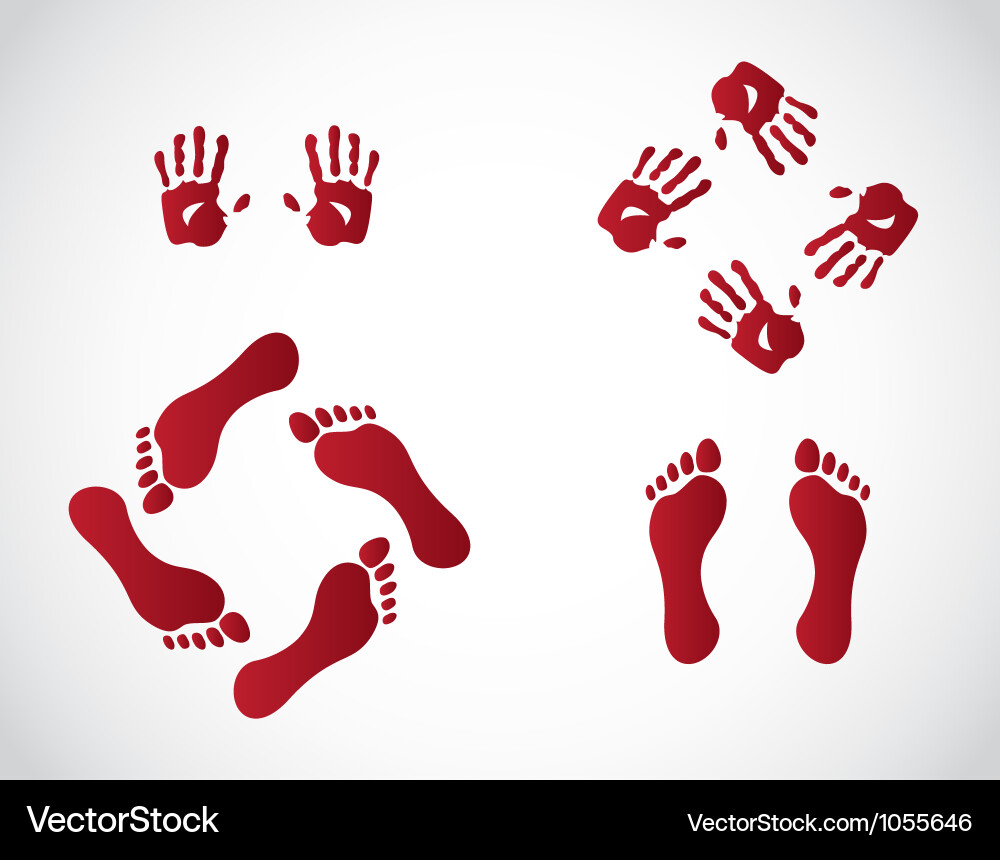 Hand and feet gestures Royalty Free Vector Image