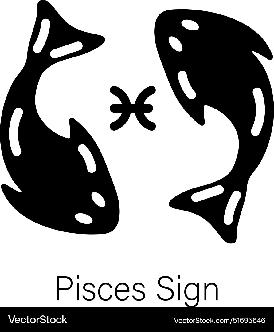 Pisces sign Royalty Free Vector Image - VectorStock