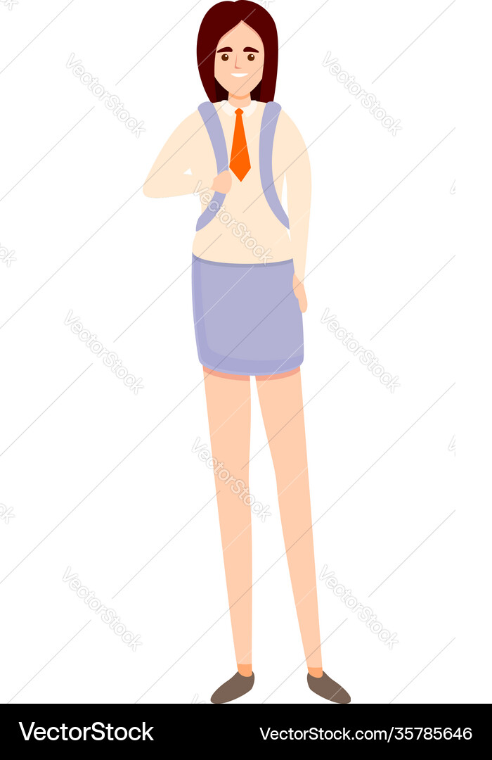 Private school uniform icon cartoon style Vector Image