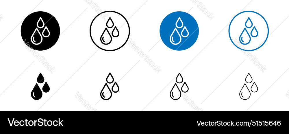 Raindrops icon Royalty Free Vector Image - VectorStock
