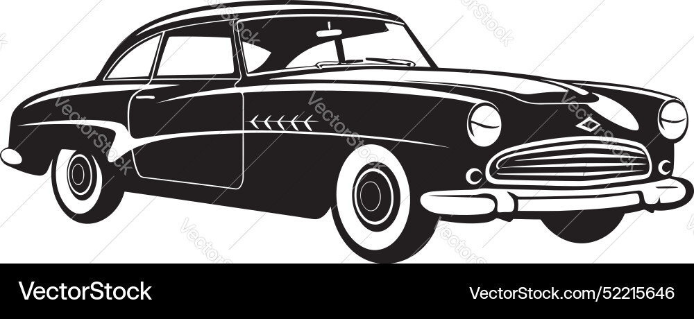 Vintage icon black car identity Royalty Free Vector Image