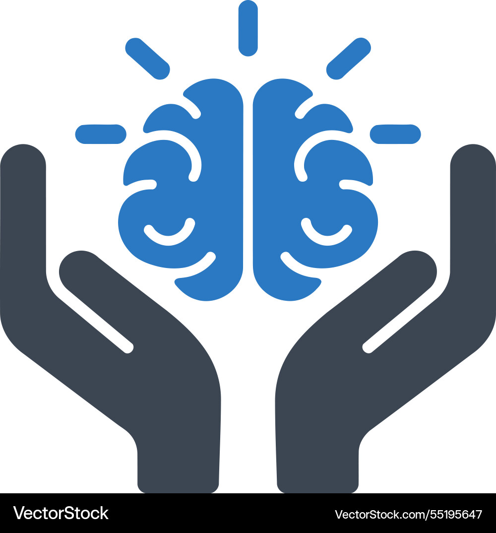 Brain care icon Royalty Free Vector Image - VectorStock