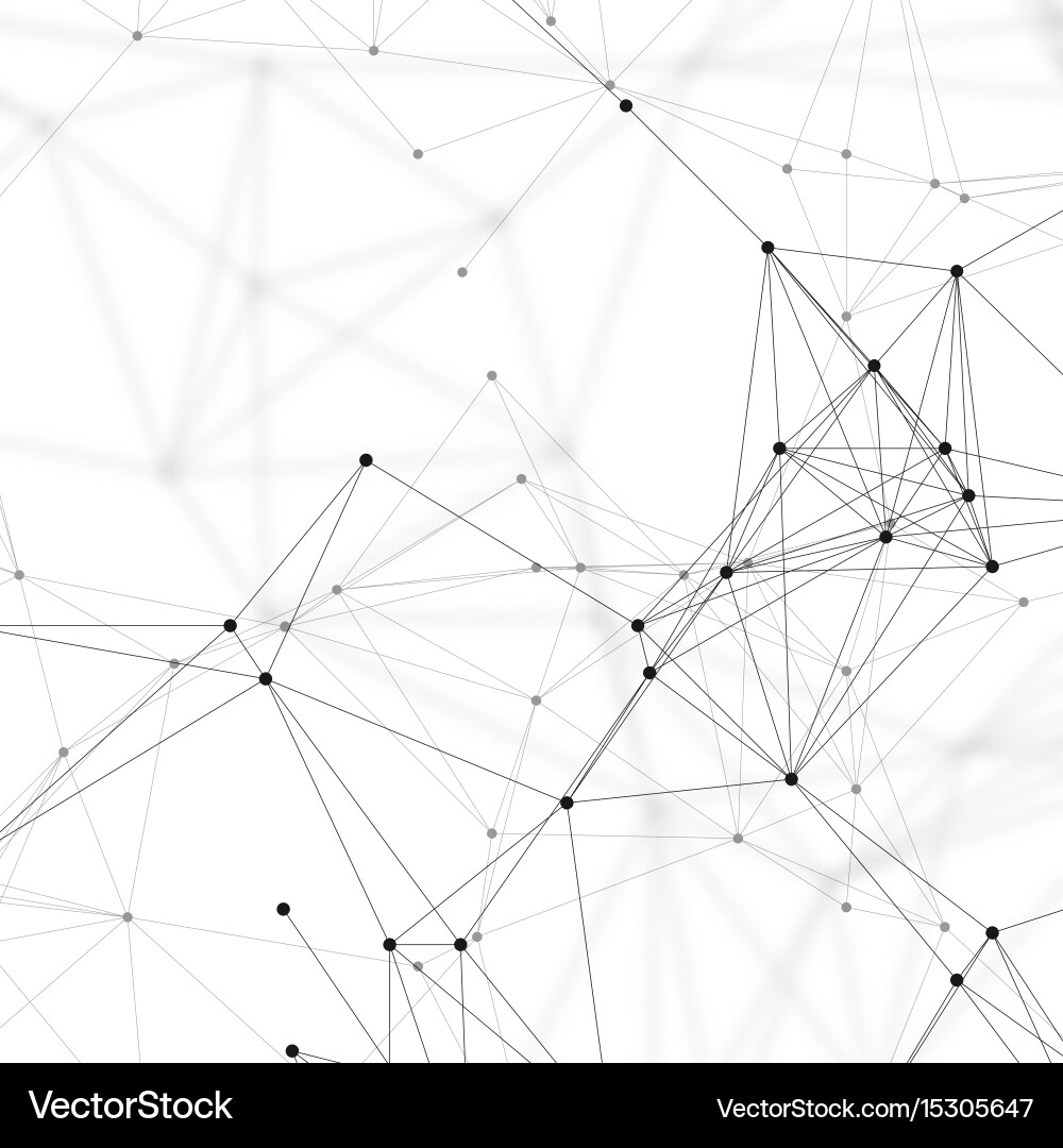 Chemistry pattern connecting lines and dots Vector Image