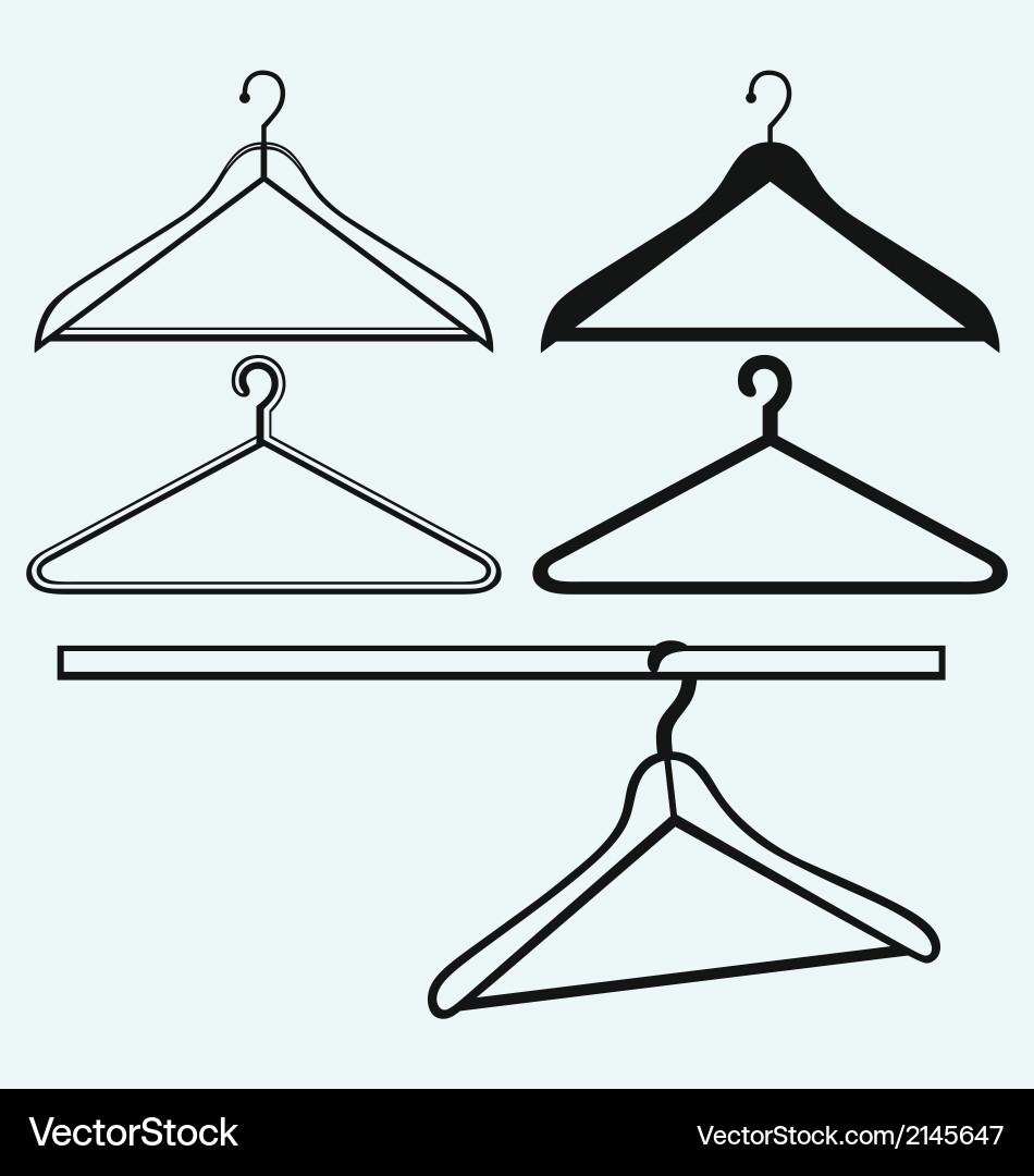 Clothes hangers Royalty Free Vector Image - VectorStock