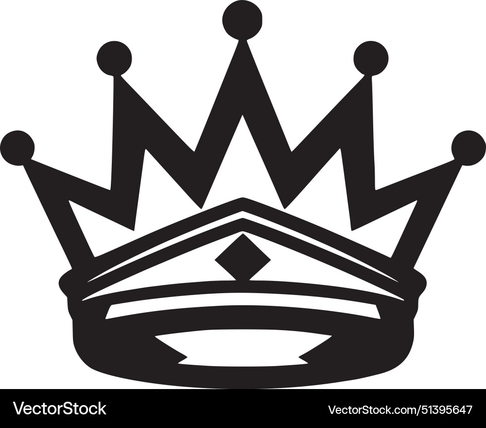 Crown - minimalist and simple silhouette Vector Image