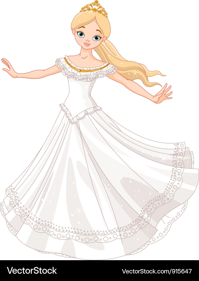 Dancing princess Royalty Free Vector Image - VectorStock
