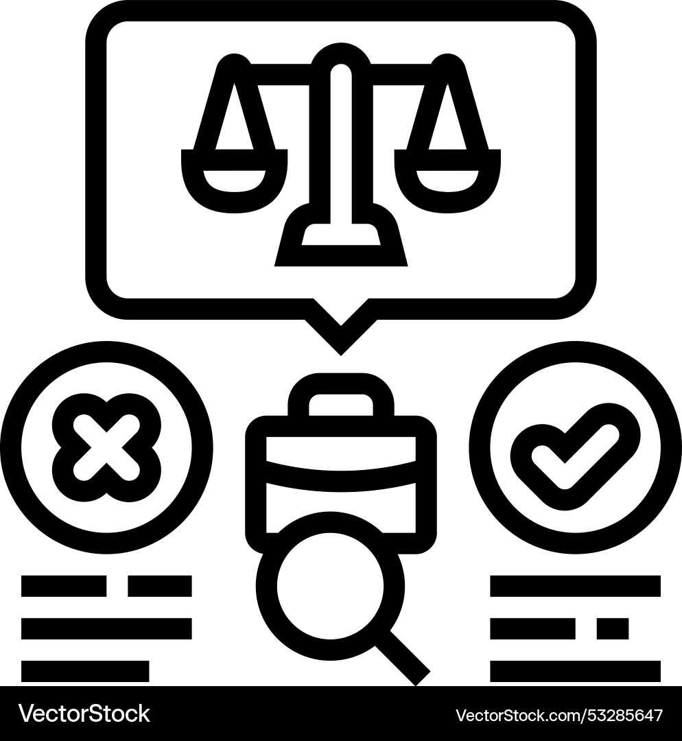 Decision making business process line icon Vector Image