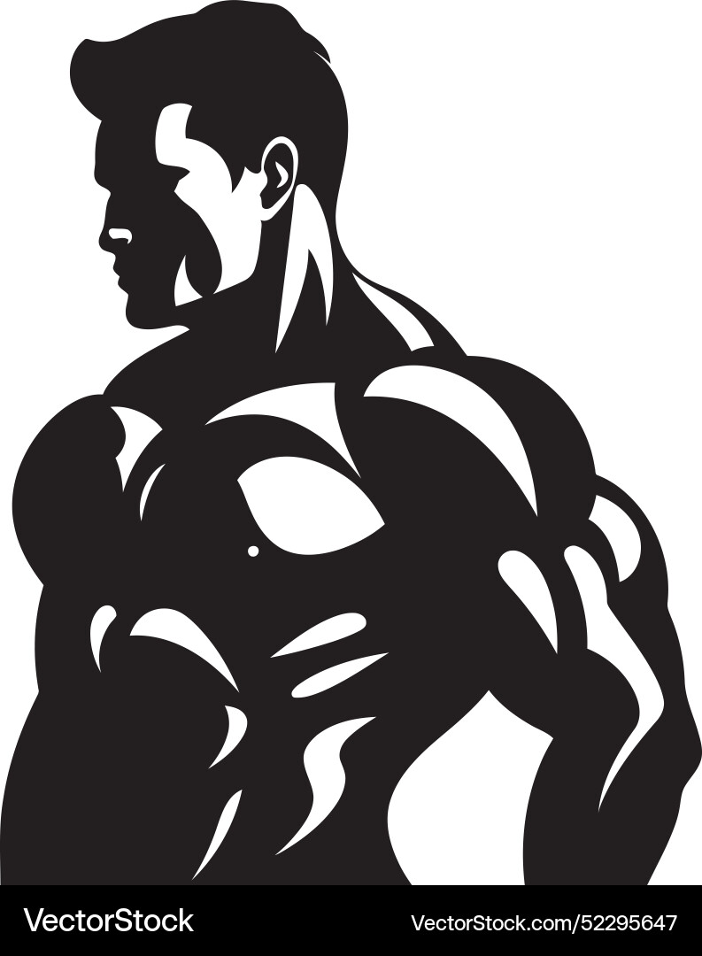 Dynamic shadows bold muscles intensity dynami Vector Image