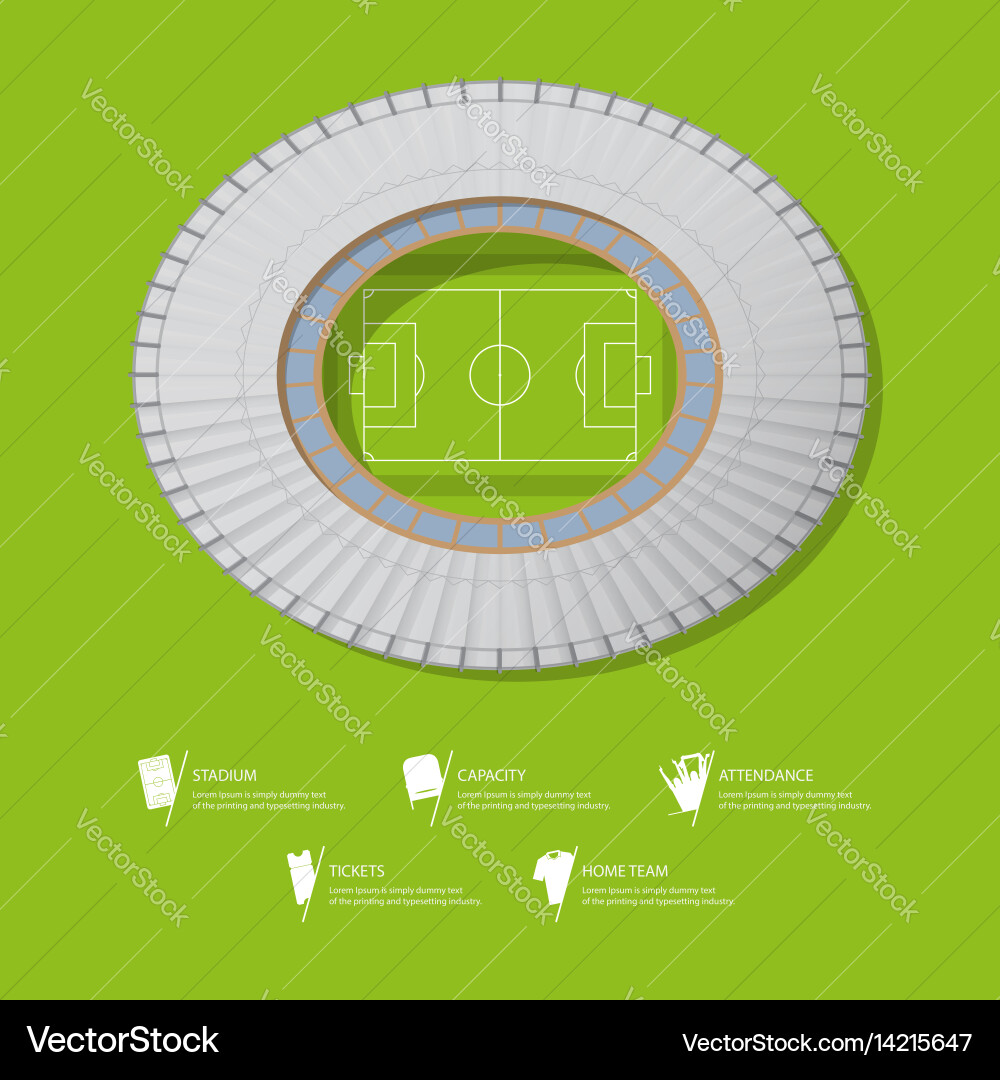 Football Stadium Overview Royalty Free Vector Image